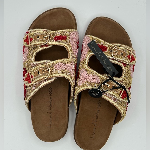 House of Harlow 1960 | Shoes | House Of Harlow 96 Beaded Buckle Slide ...